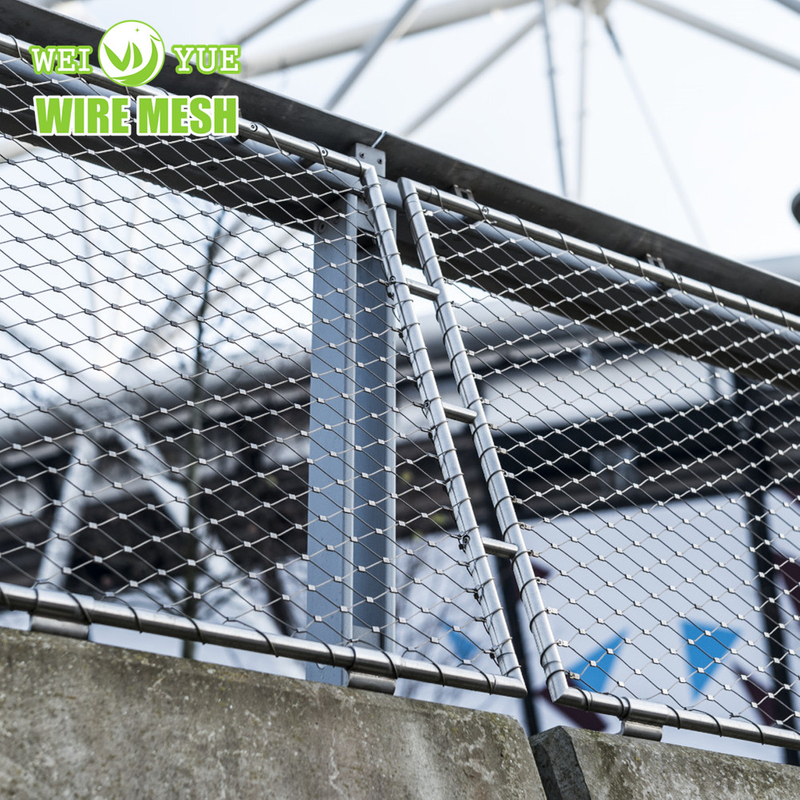 Helipad Airport Stainless Steel 316 Cable Wire Rope Net For Protection ...